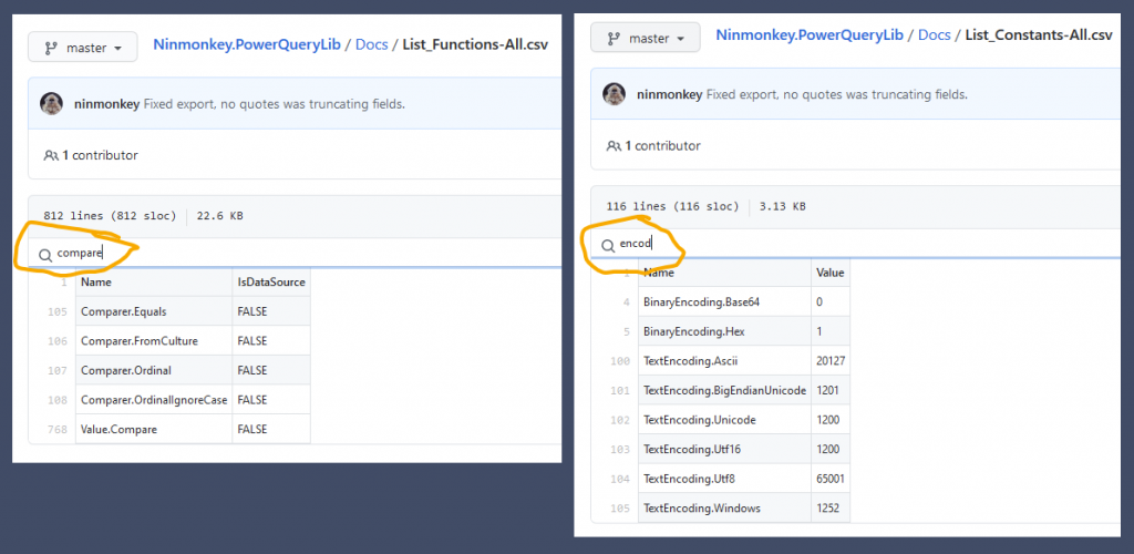 Searching Constants Defined in Power Query – Ninmonkey