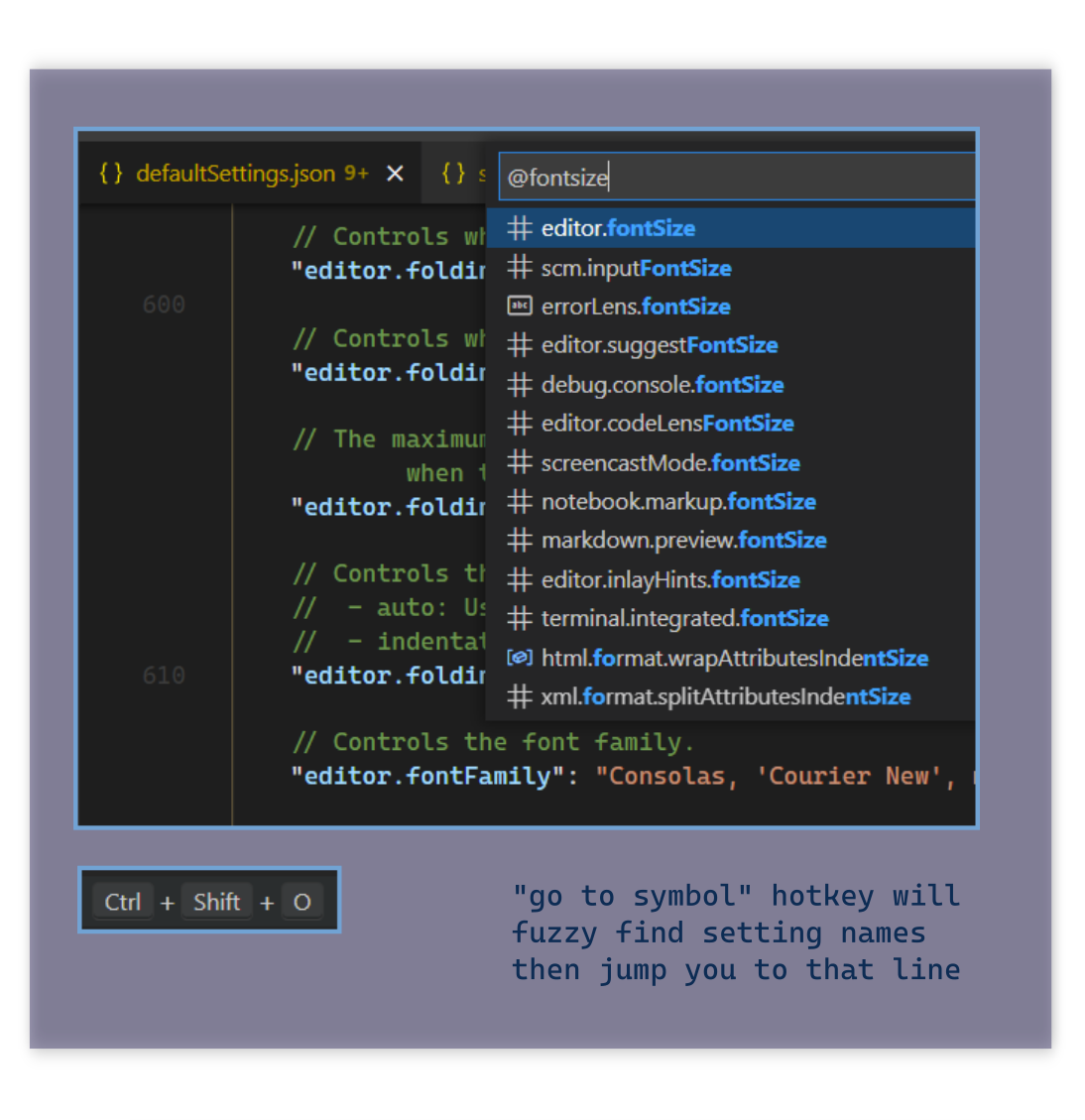 Viewing Default Settings In VS Code Ninmonkey