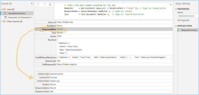 Capturing Metadata of your Web.Contents calls – Using REST APIs in ...